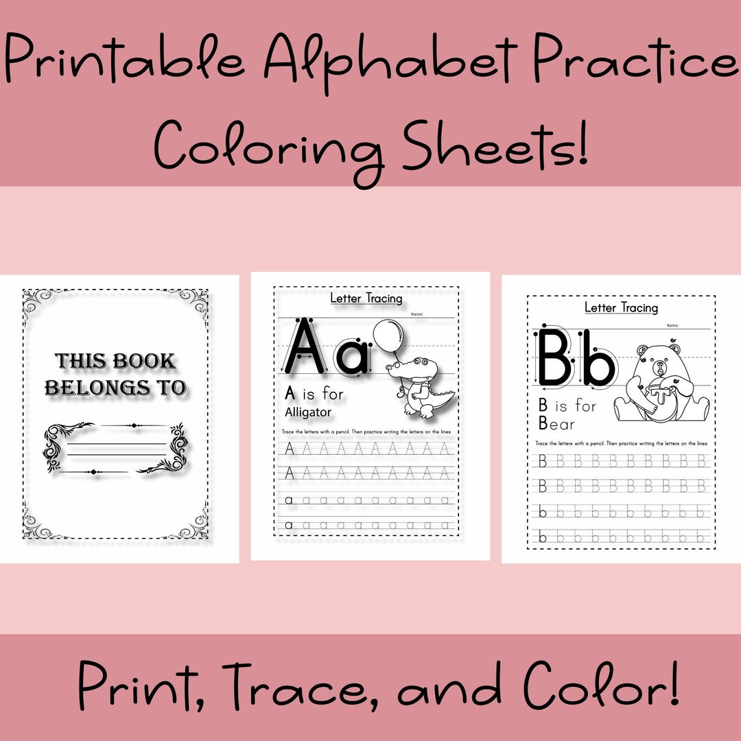 Printable Letter Tracing Book, Handwriting Practice, Homeschool ...