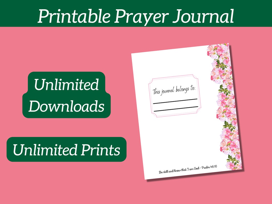 Printable Floral Prayer Journal, Christian Planner, Bible Study, Prayer ...