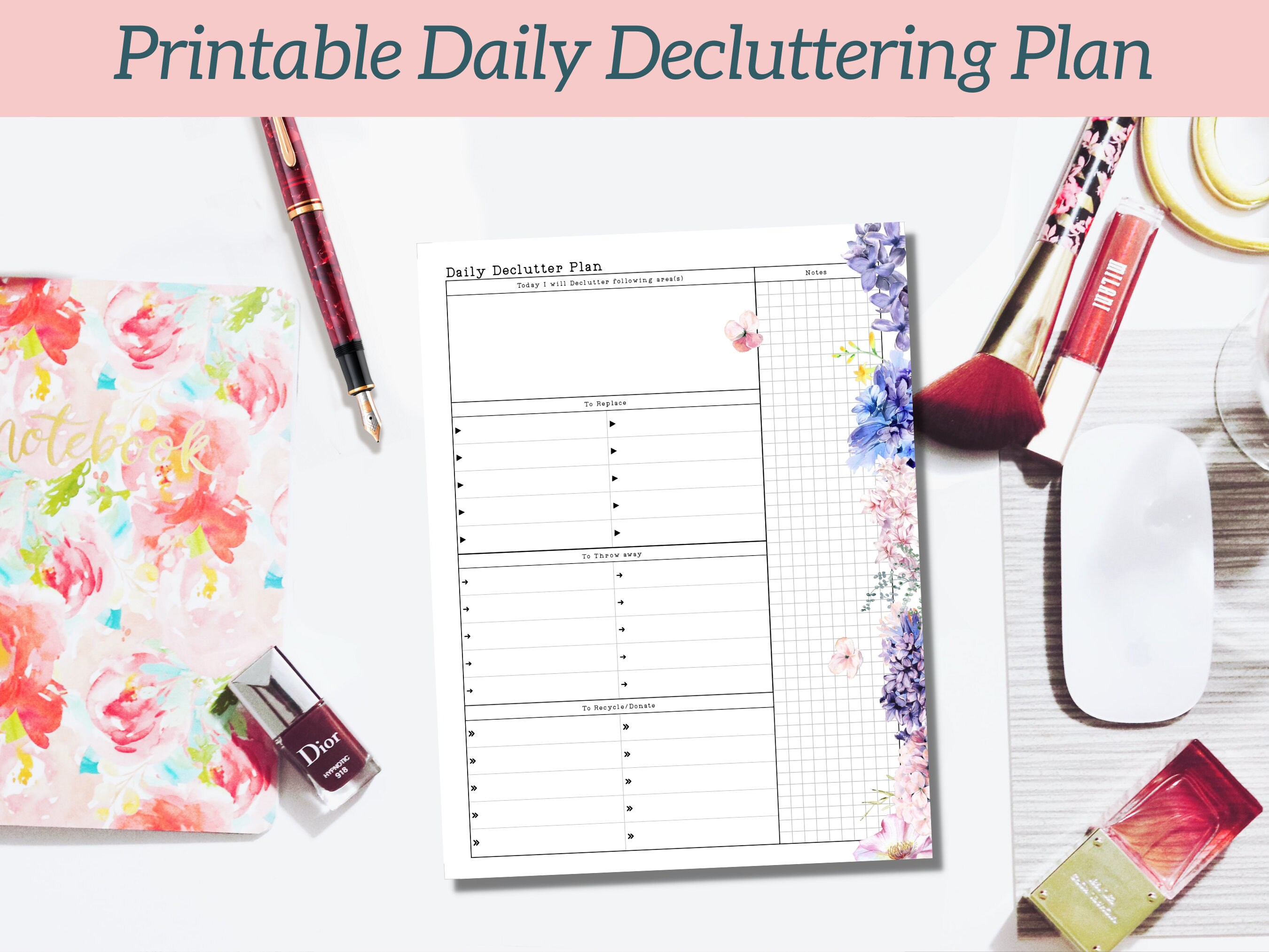 Printable Daily Declutter Plan, Minimalism Plan, Life Organizer ...