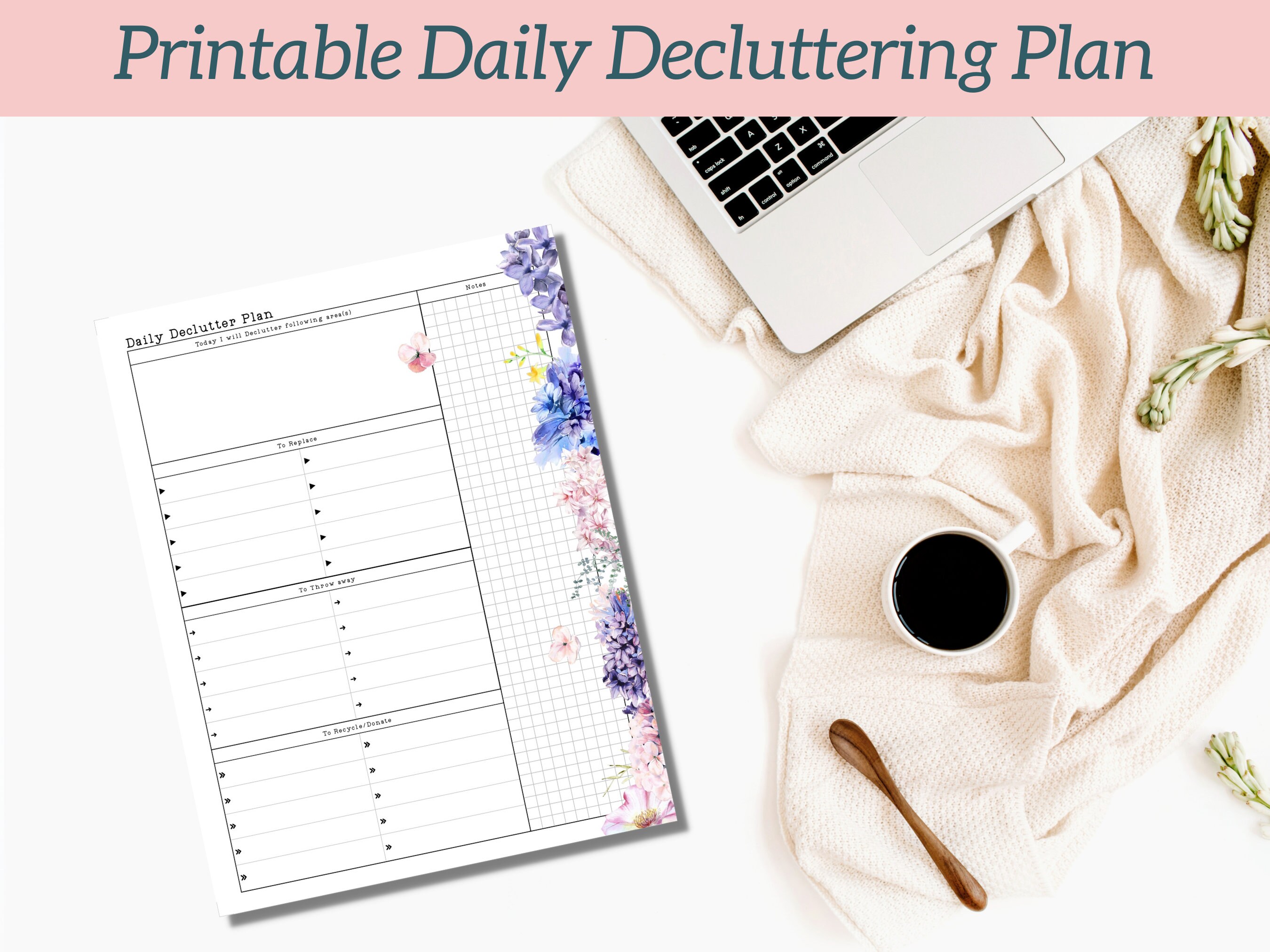 Printable Daily Declutter Plan, Minimalism Plan, Life Organizer ...