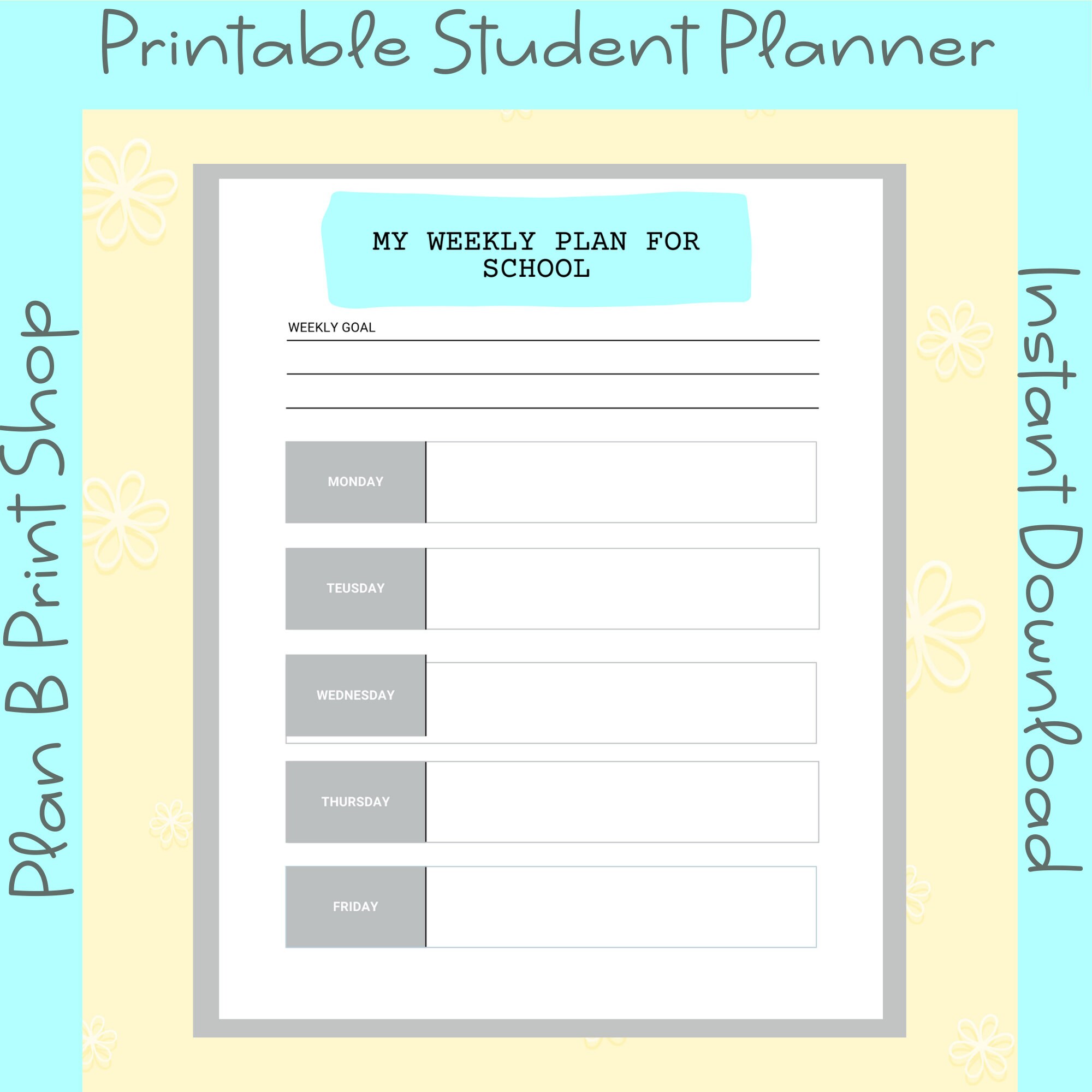 Printable Middle School Student Planner Homeschool Planner - Etsy España