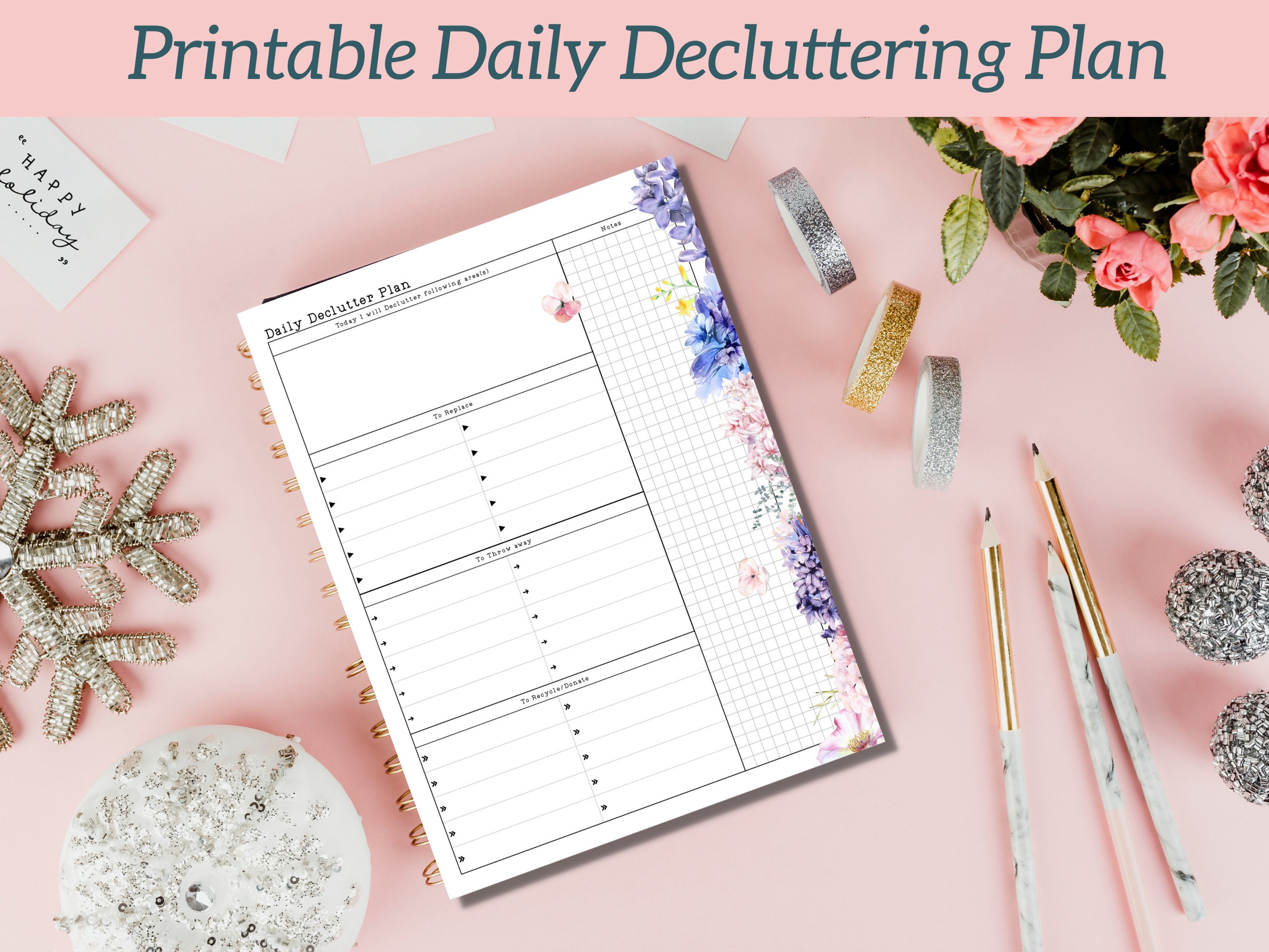 Printable Daily Declutter Plan, Minimalism Plan, Life Organizer ...