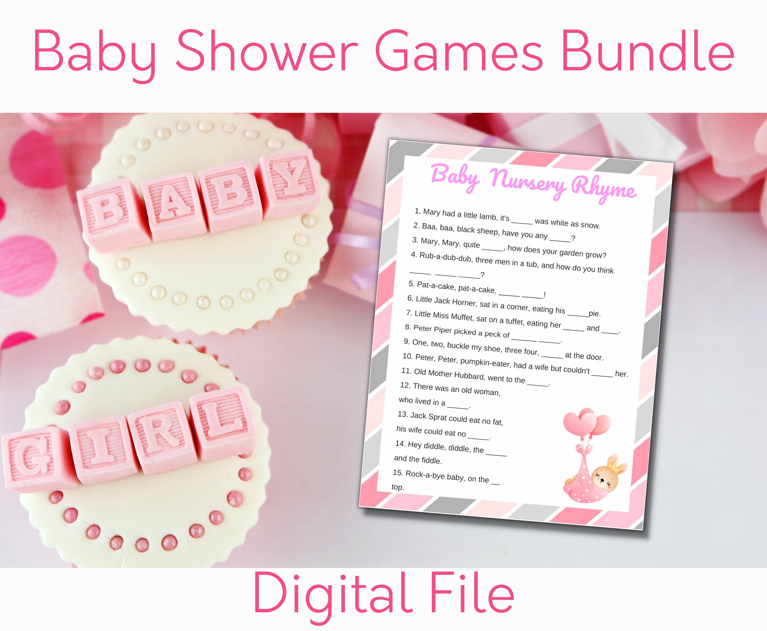 Baby Shower Games Printable Bundle Game Package Party Games - Etsy