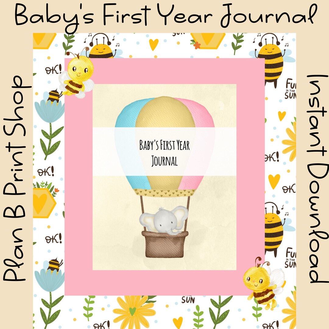Baby's First Year Printable Baby Book, Baby Memory Book, Baby Shower ...