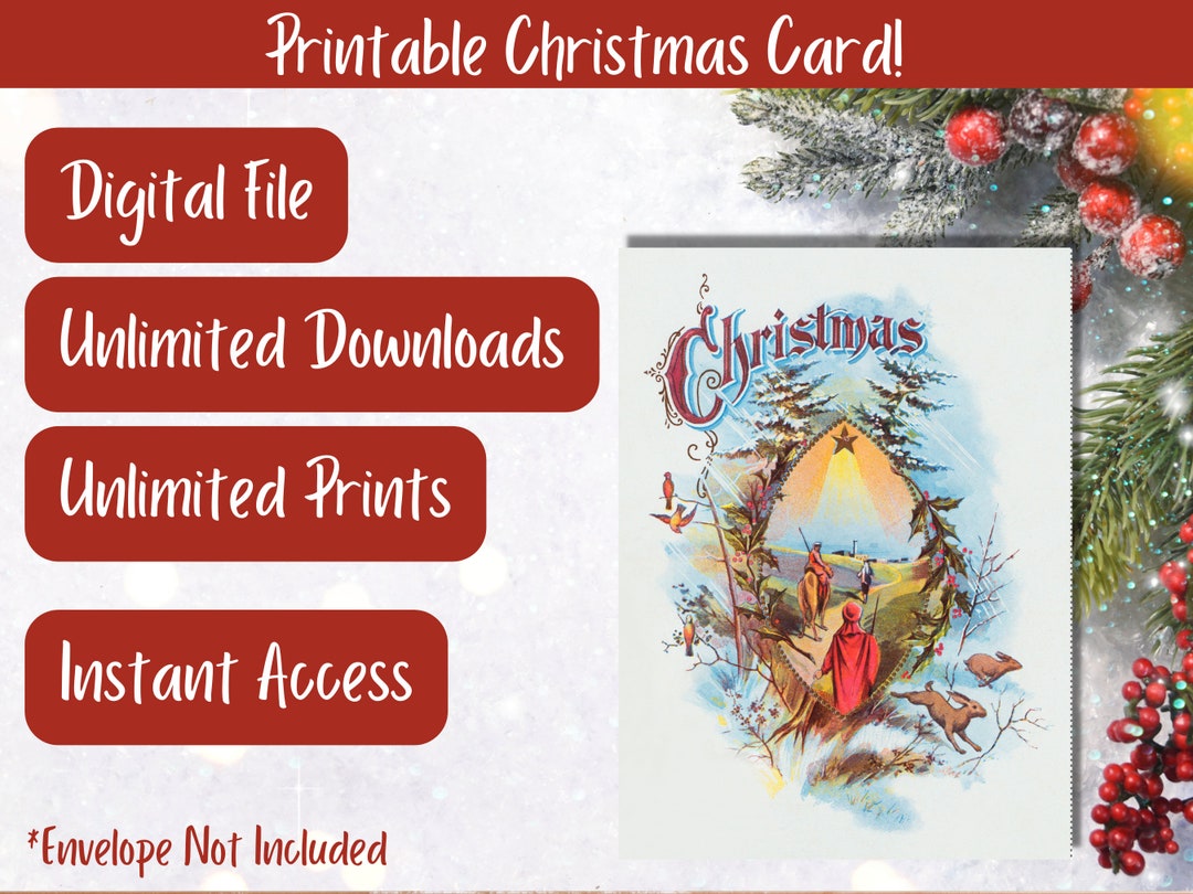 Printable Christmas Card Three Wise Men Card We Three Kings - Etsy