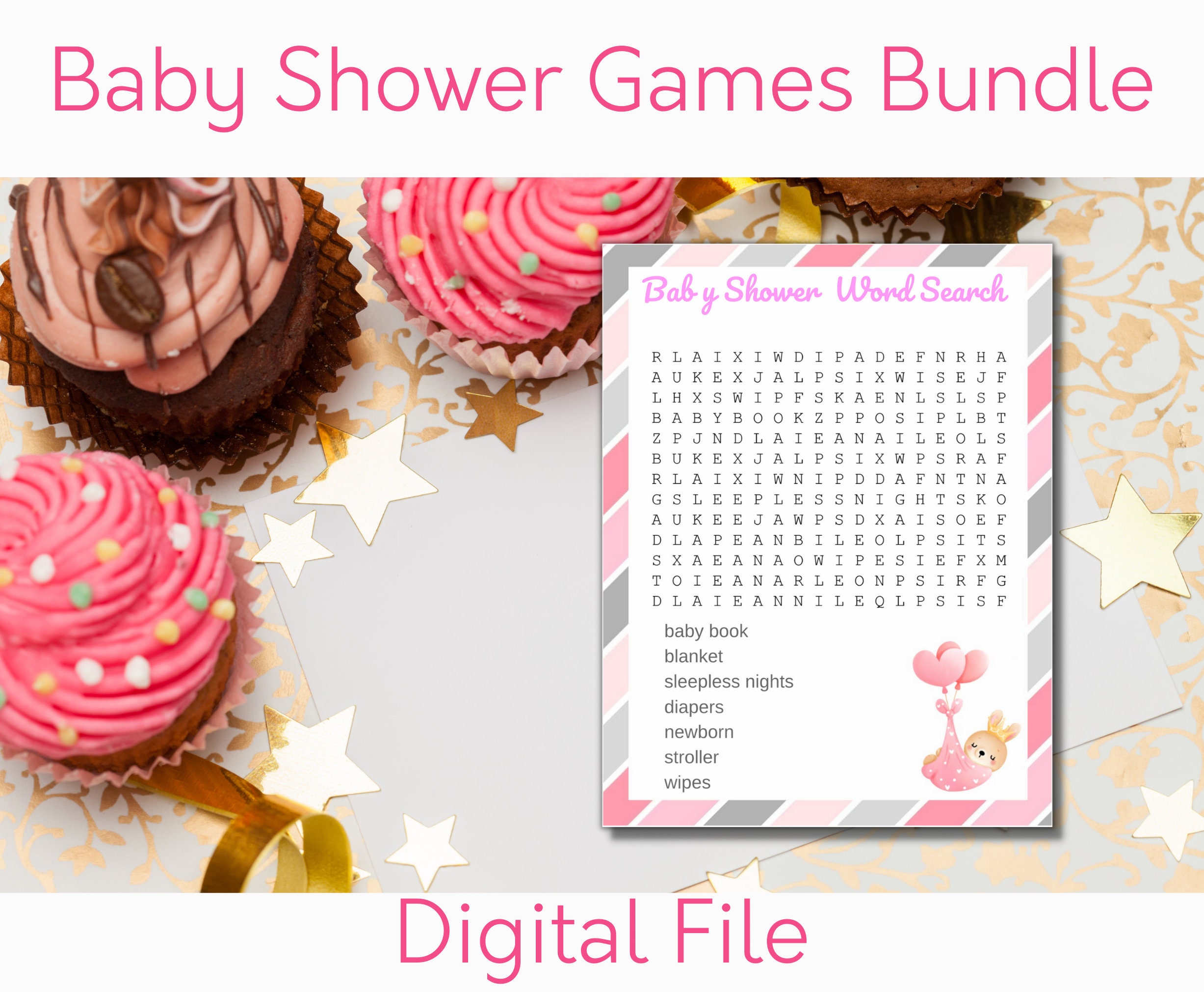 Baby Shower Games Printable Bundle Game Package Party Games - Etsy