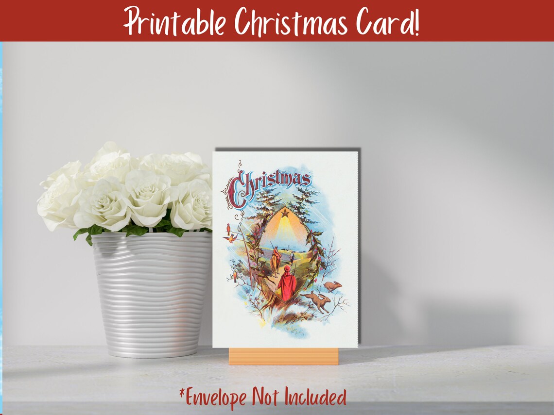 Printable Christmas Card Three Wise Men Card We Three Kings - Etsy