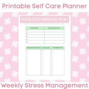 Printable Self Care Planner, Wellness Workbook, Self Help Journal ...