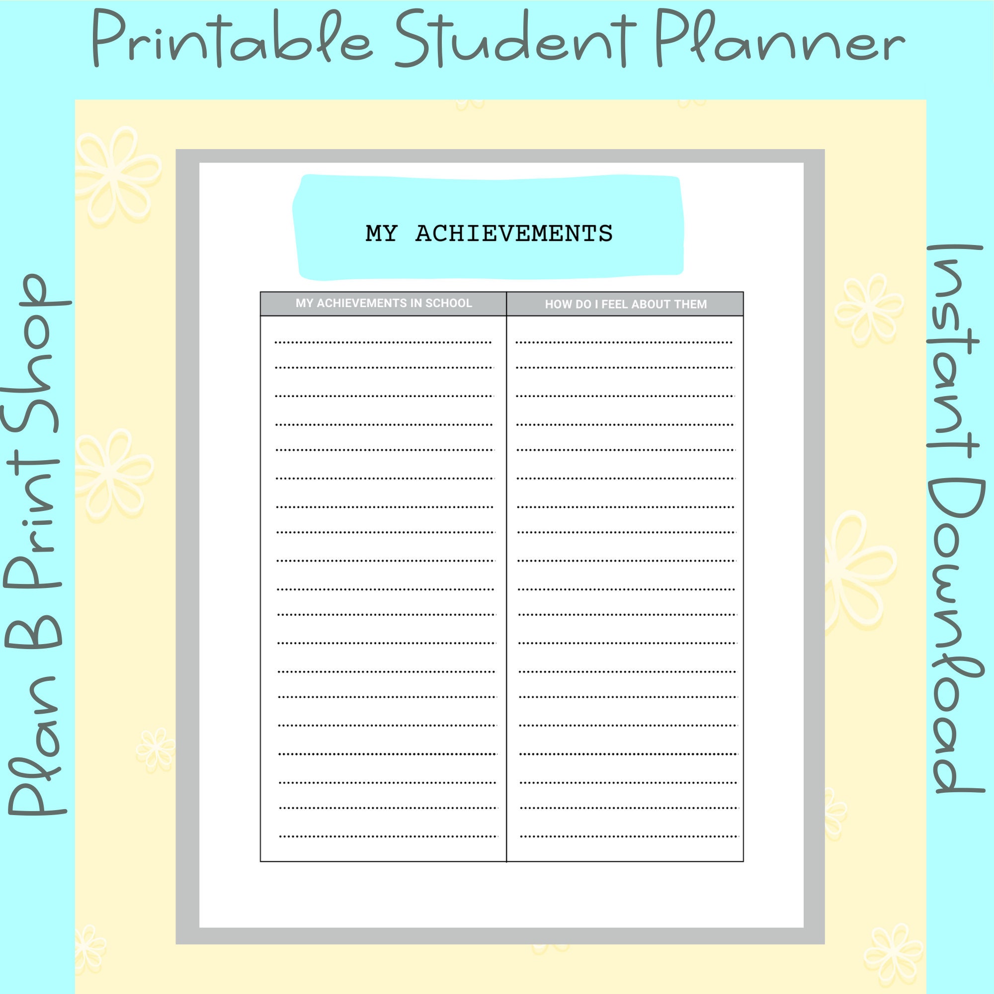 Printable Middle School Student Planner Homeschool Planner - Etsy España