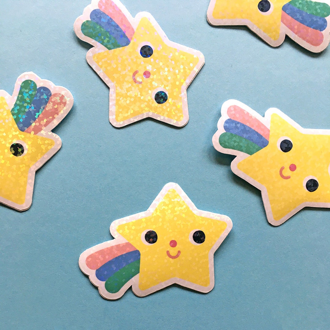 Shooting Star Holographic Sticker / Cute Sticker / Kawaii Sticker ...