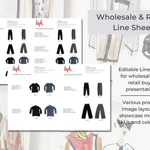 Basic Line Sheet Fashion Business Product List Wholesale Product ...