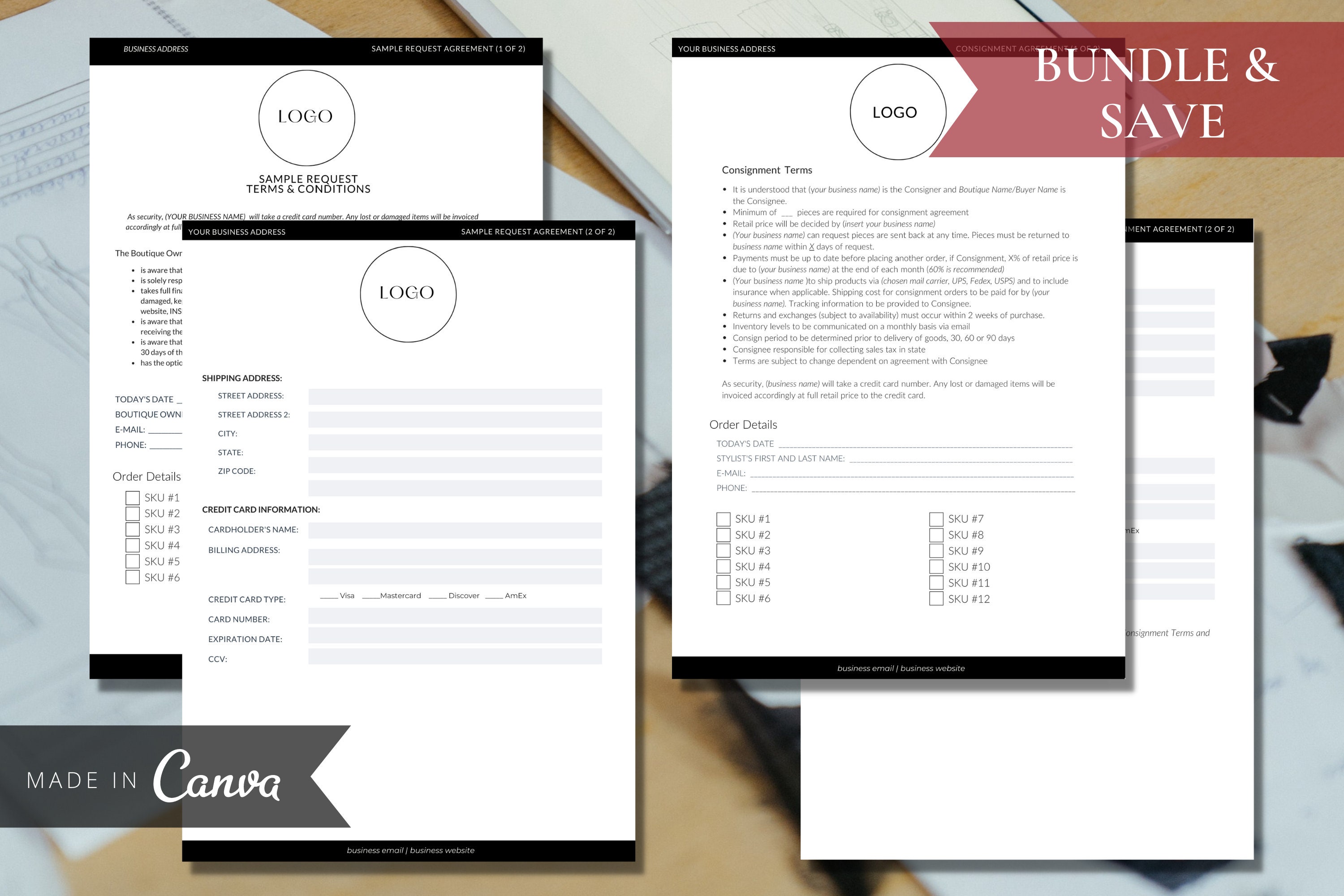 Sample Consignment Agreement Sample Product Request Form Canva Fashion ...