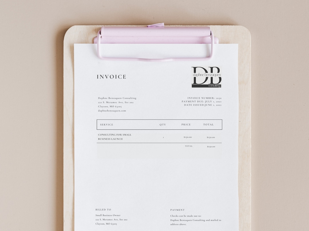Invoice and Credit Card Authorization CANVA Template for Small ...