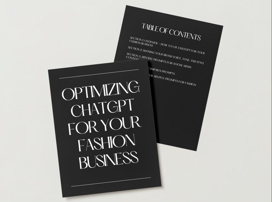 Fashion Business Chatgpt Prompts Guide | Digital Download | Unlock AI ...