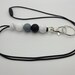 Marble Mix Beaded Lanyard ID Badge Holder Teacher Lanyard - Etsy