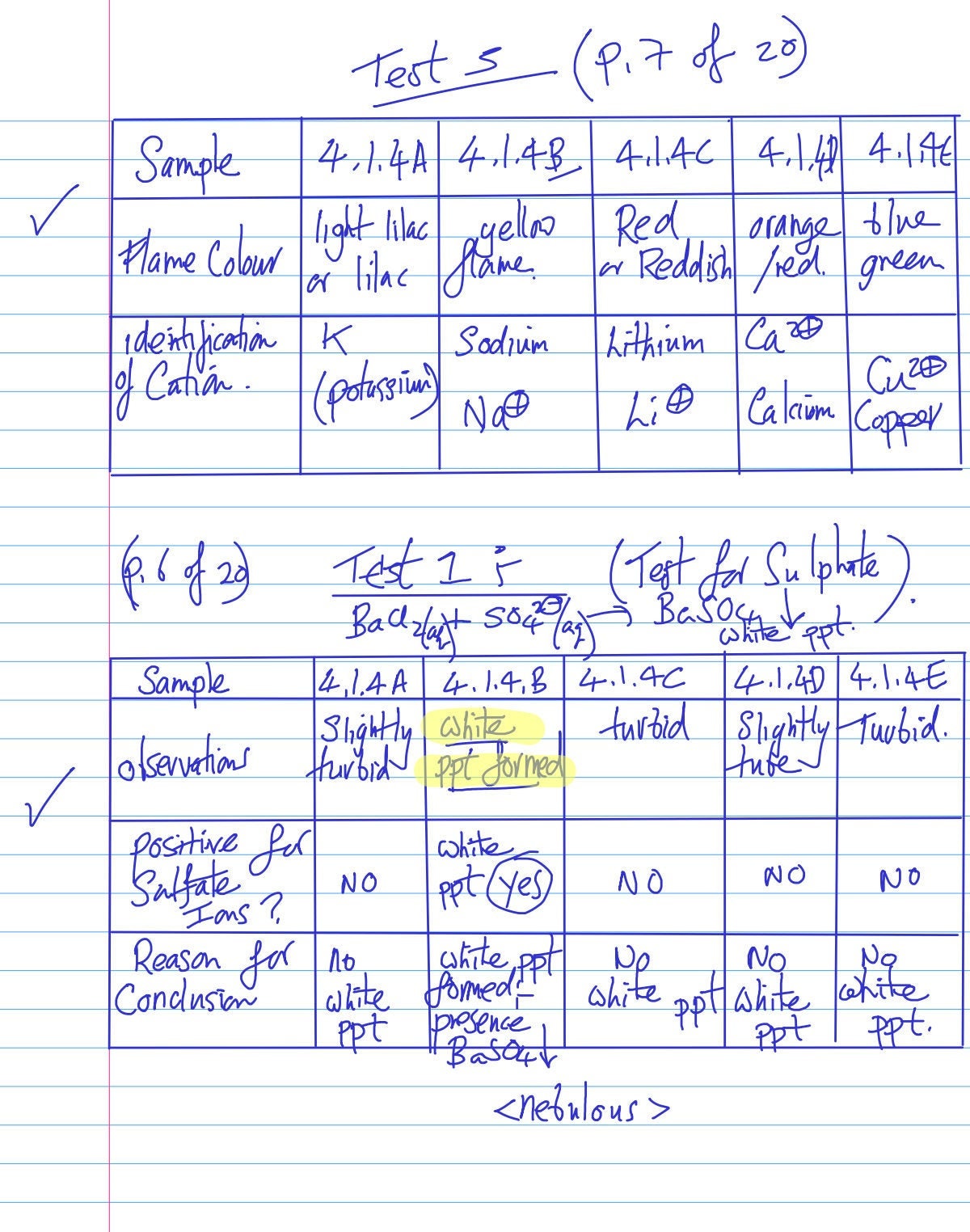 A level Chemistry Practice experiment tables | Etsy