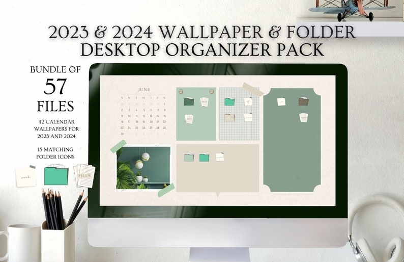 Going Green Desktop Organization Wallpaper | Pack of 57 | 2023 & 2024 ...