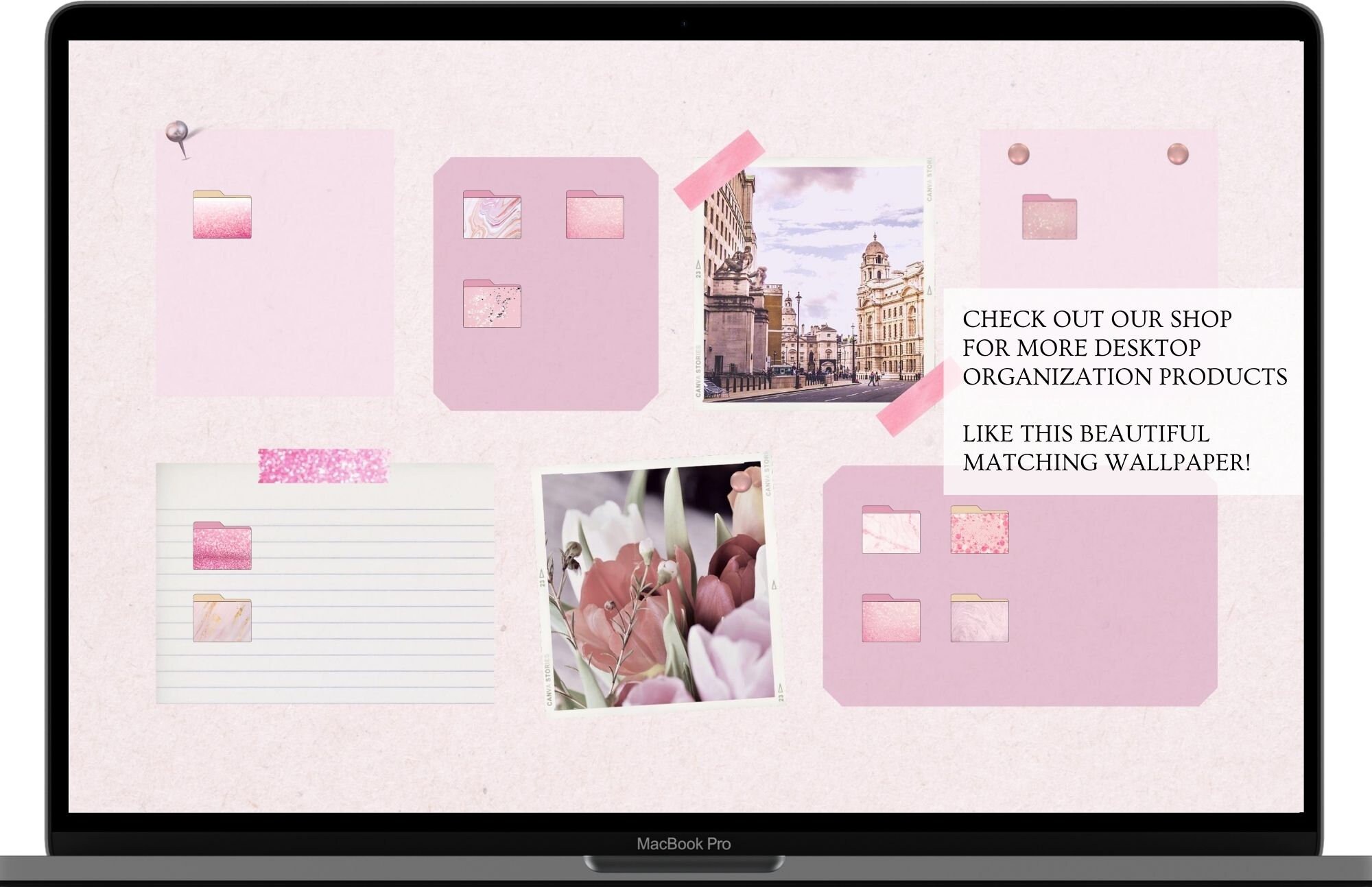 Pink & Gold Glitter and Marble Folder Icons | Bundle of 40 | Aesthetic ...