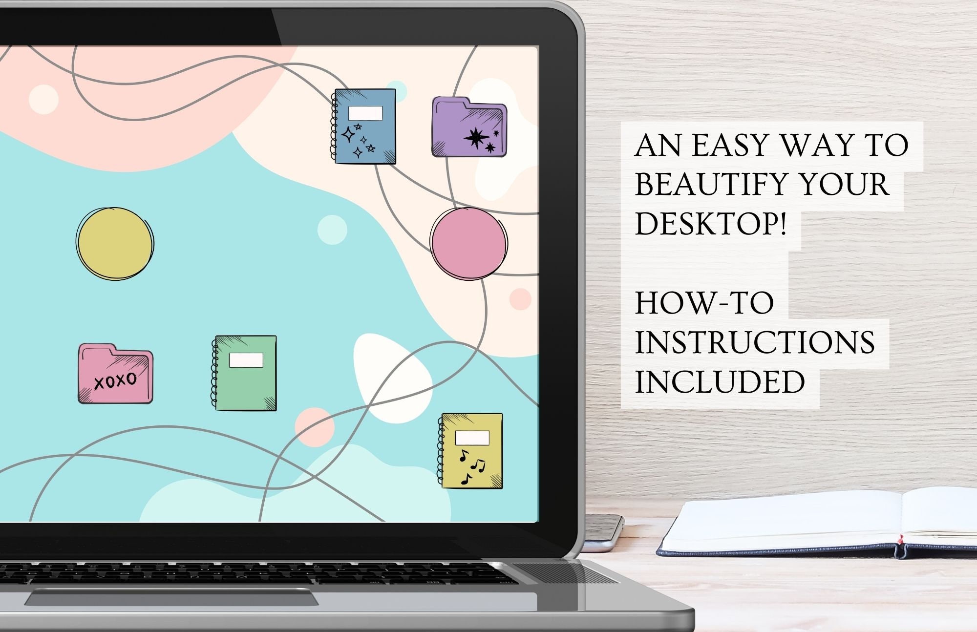 School Sketch Style Folder Icons | Bundle of 55 | Cute Aesthetic ...