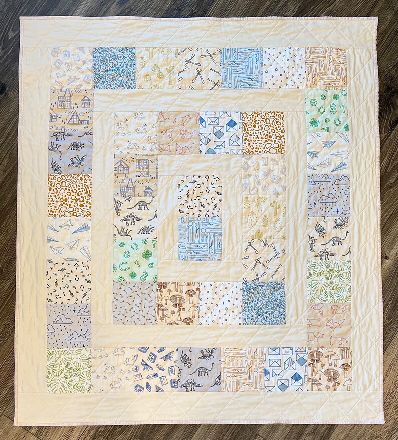 Handmade Baby Quilt, Gender Neutral Quilt, I Spy Quilt for Baby or ...