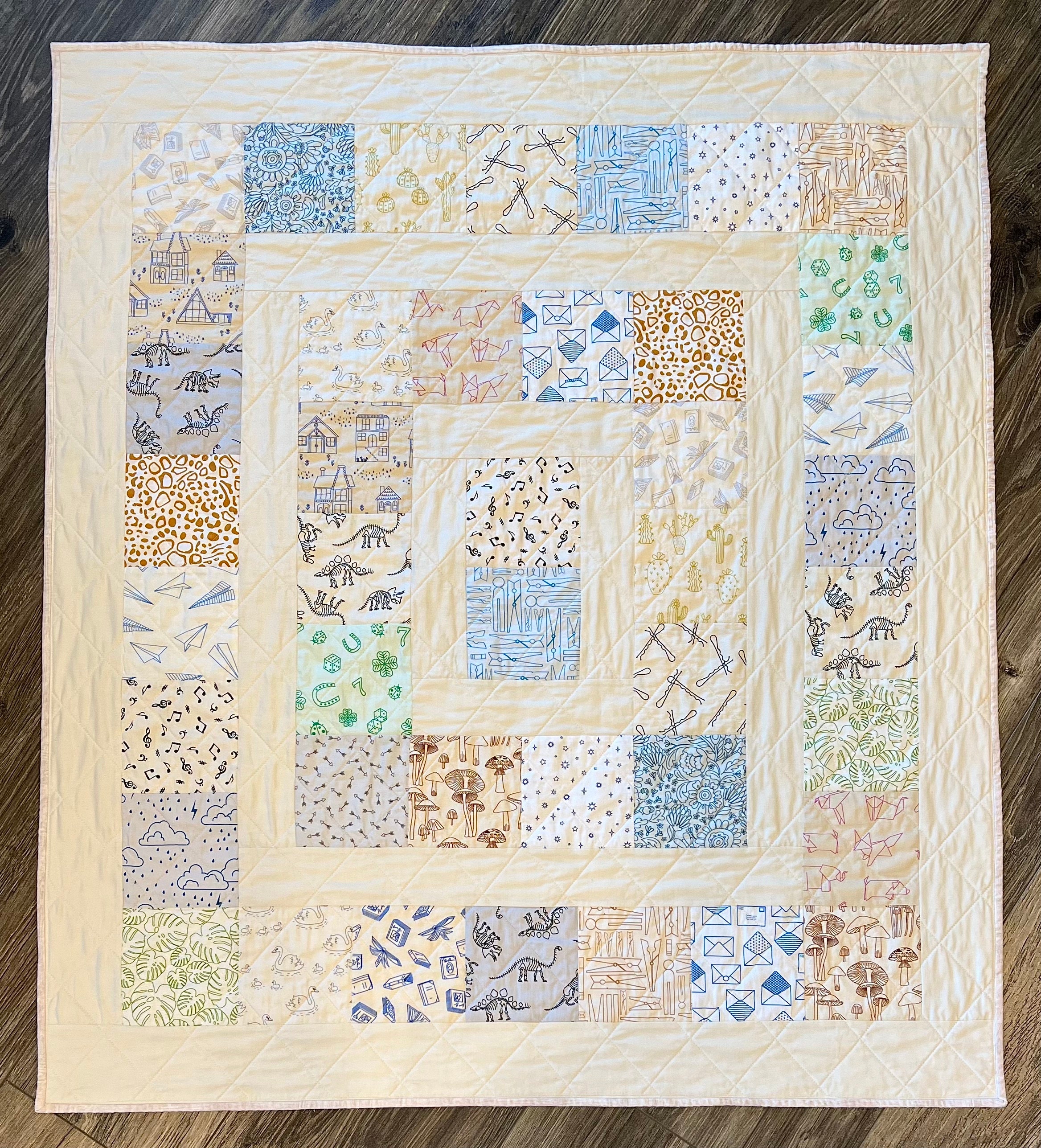 Handmade Baby Quilt, Gender Neutral Quilt, I Spy Quilt for Baby or ...