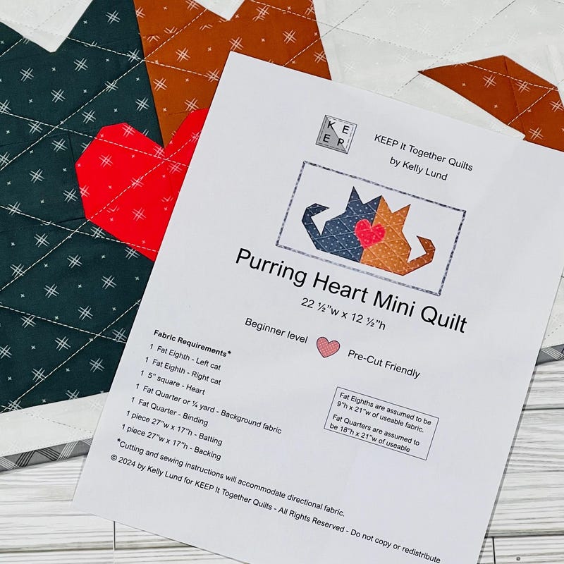 Mini Quilt Pattern Cats - Etsy
