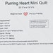 Purring Heart Mini Quilt Pattern, Cat Quilt - Etsy