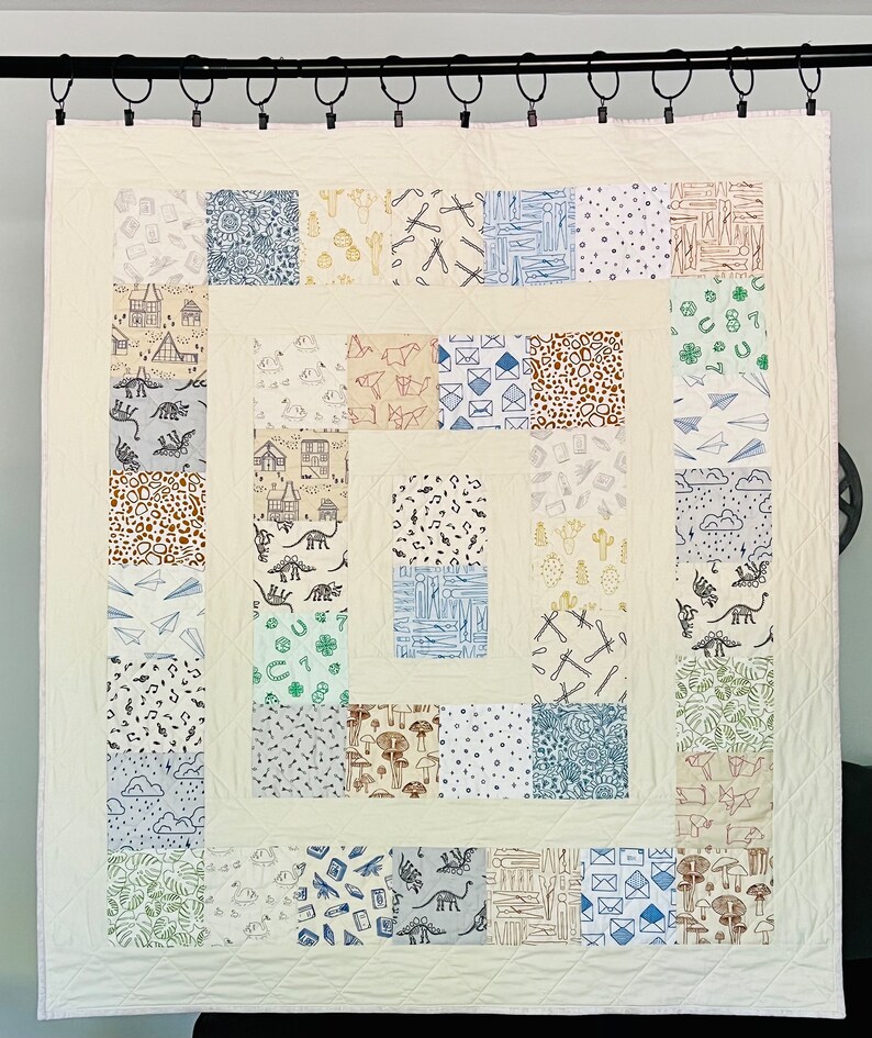 Handmade Baby Quilt, Gender Neutral Quilt, I Spy Quilt for Baby or ...