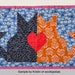 Purring Heart Mini Quilt Pattern, Cat Quilt - Etsy