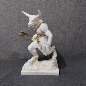 Minotaur Ancient Greek Statue Cretan Bull 21cm-8.26in Marble ...