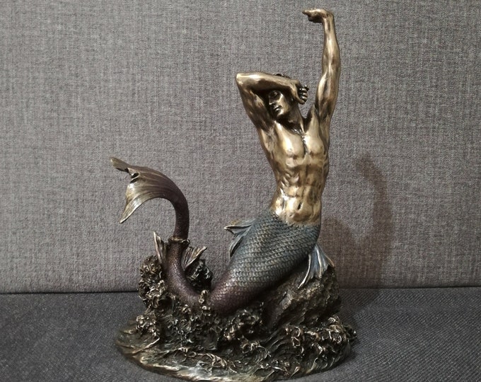 Merman 19.2cmh 14.5cmw Male Mythical Figurine Unique - Etsy