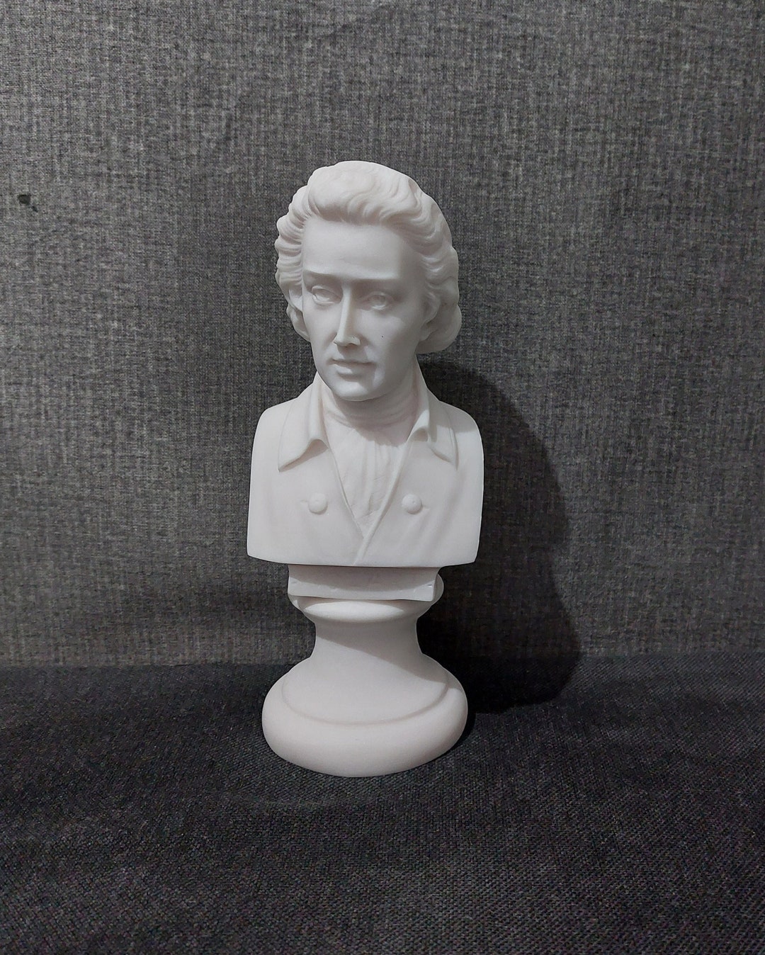 Wolfgang Amadeus Mozart Bust Head 24cm-9.45in Famous Composer Handmade ...
