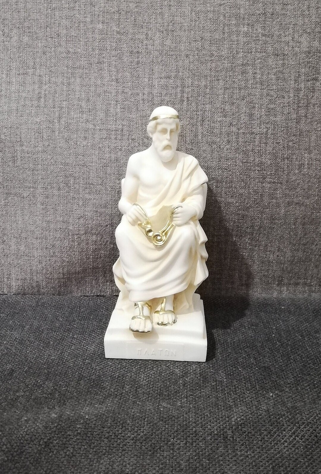 Handmade Plato Sculpture – Greek Philosopher Cast Alabaster Statue - Etsy