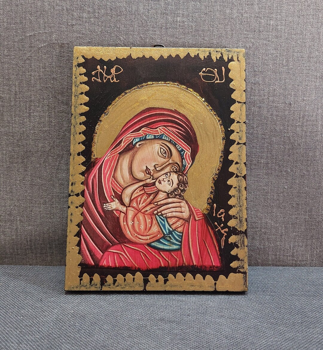 Virgin Mary Mother of God Orthodox Icon Religious Gift, 21cm X 15cm ...