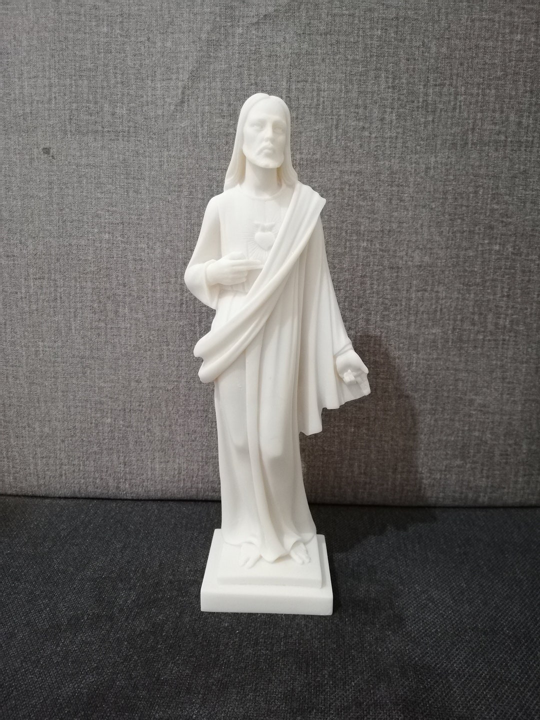 Handmade Alabaster Jesus Christ Statue - Religious Sculpture (26cm-10 ...