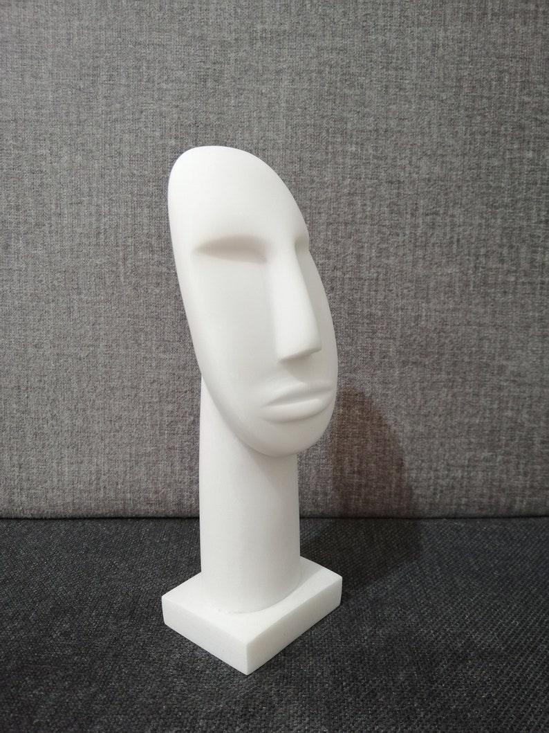 Cycladic Head Sculpture: Alabaster Museum Idol Replica (17.5cm) - Etsy
