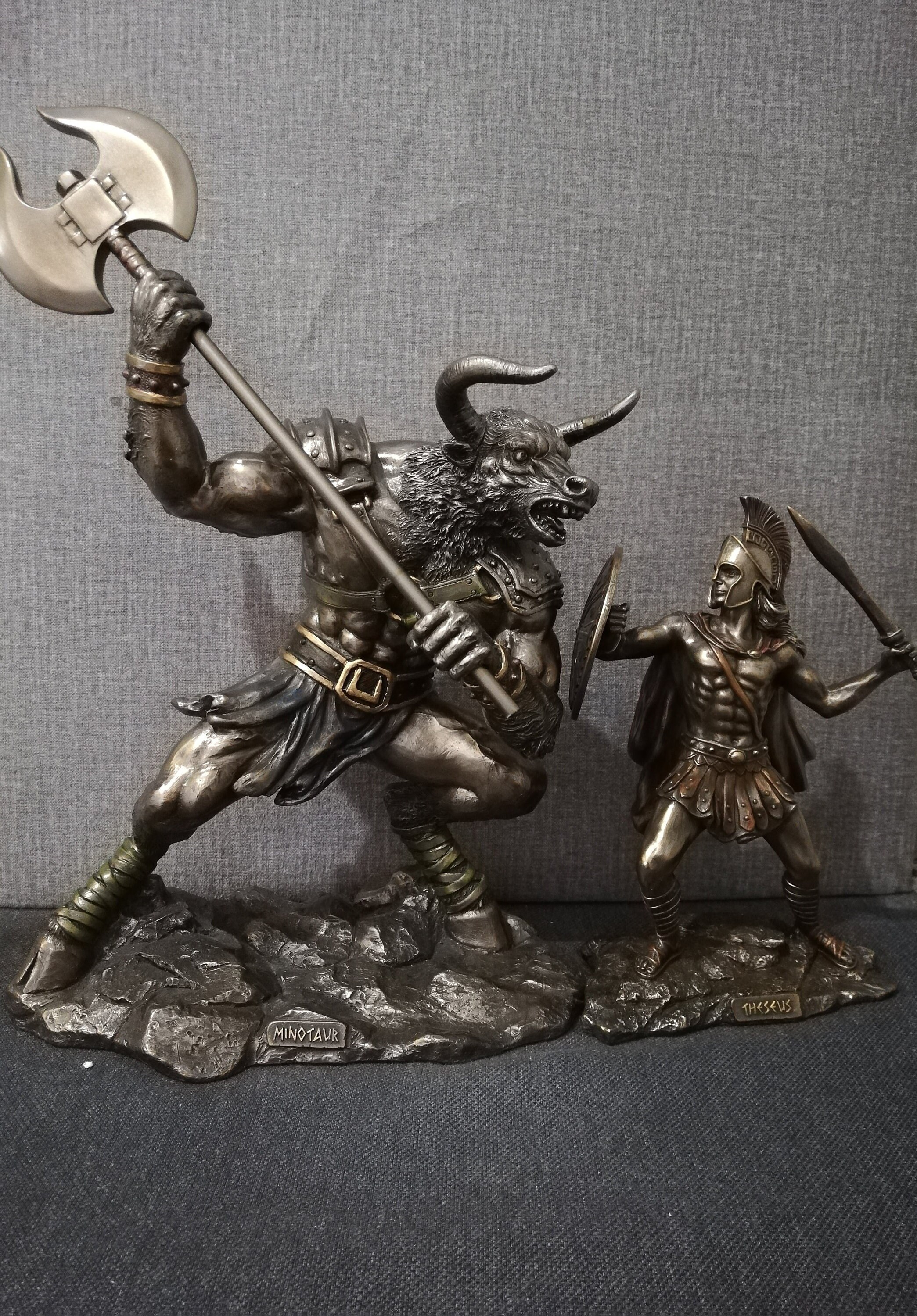 Theseus Fights With the Minotaur Statue Theseus 20.5cm - Etsy Australia