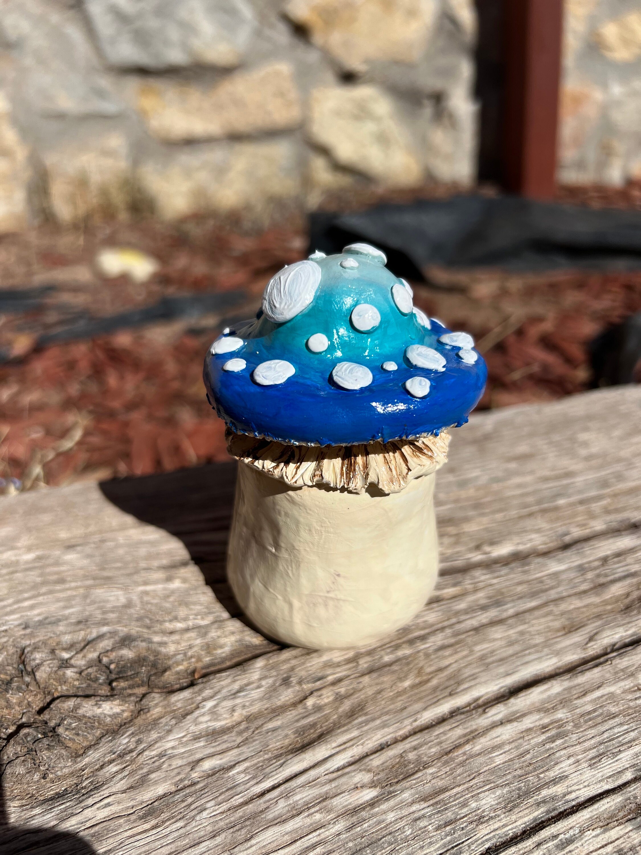 Blue or Purple Mushroom Stash Jar - Etsy