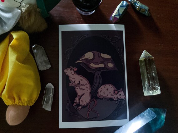 Rat Print Rat Art Goblincore Decor Gothic Art Print - Etsy