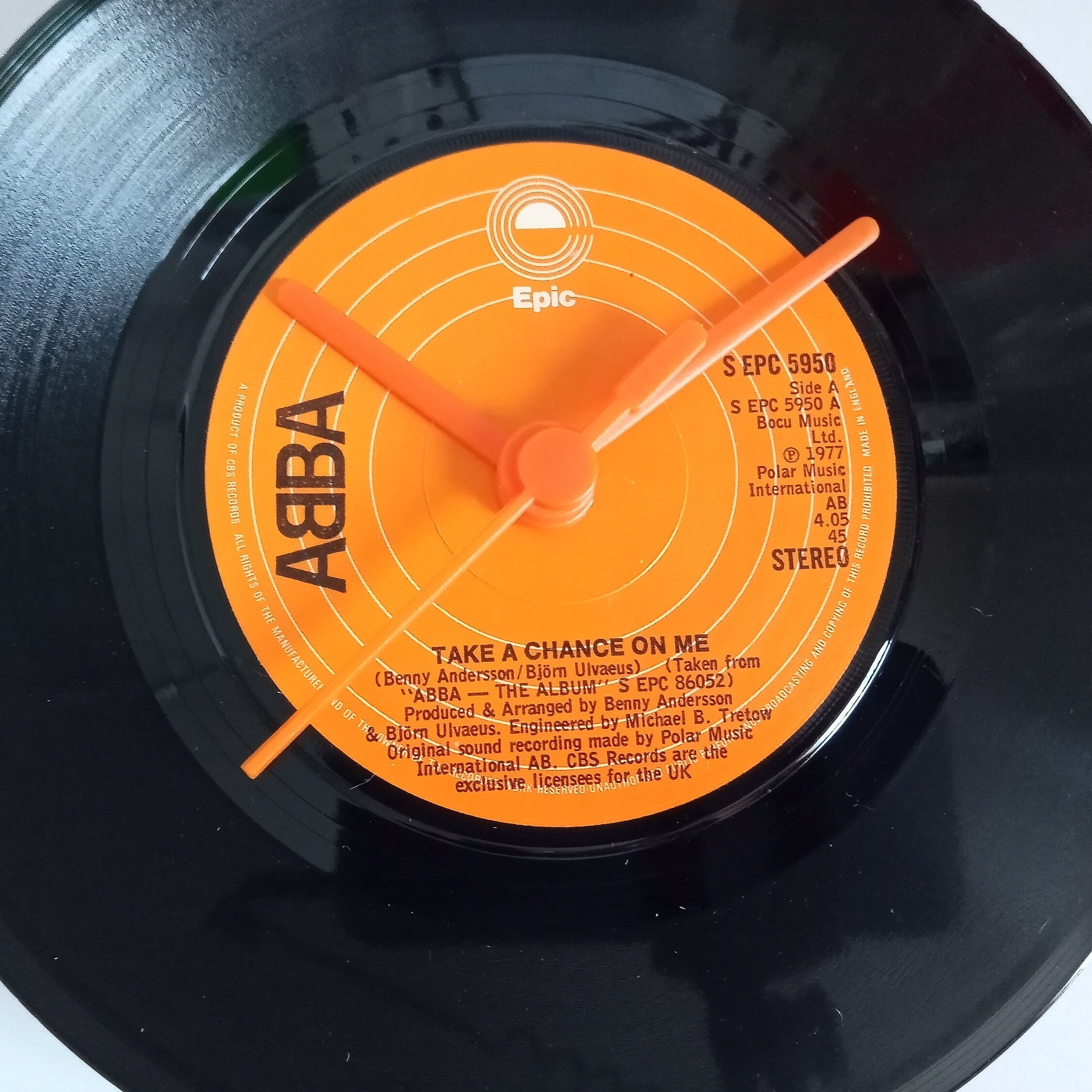 ABBA Take A Chance on Me Vinyl Record Wall Clock - Etsy UK