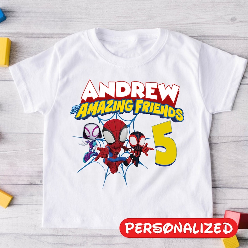 Spidey And His Amazing Friends Birthday Shirt Spiderman Etsy
