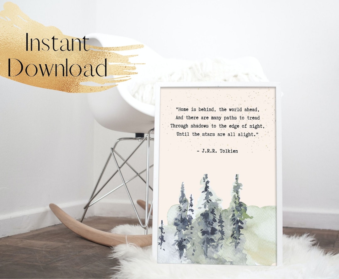 Lord of the Rings Art Print Tolkien Art JRR Tolkien Quote Lord - Etsy