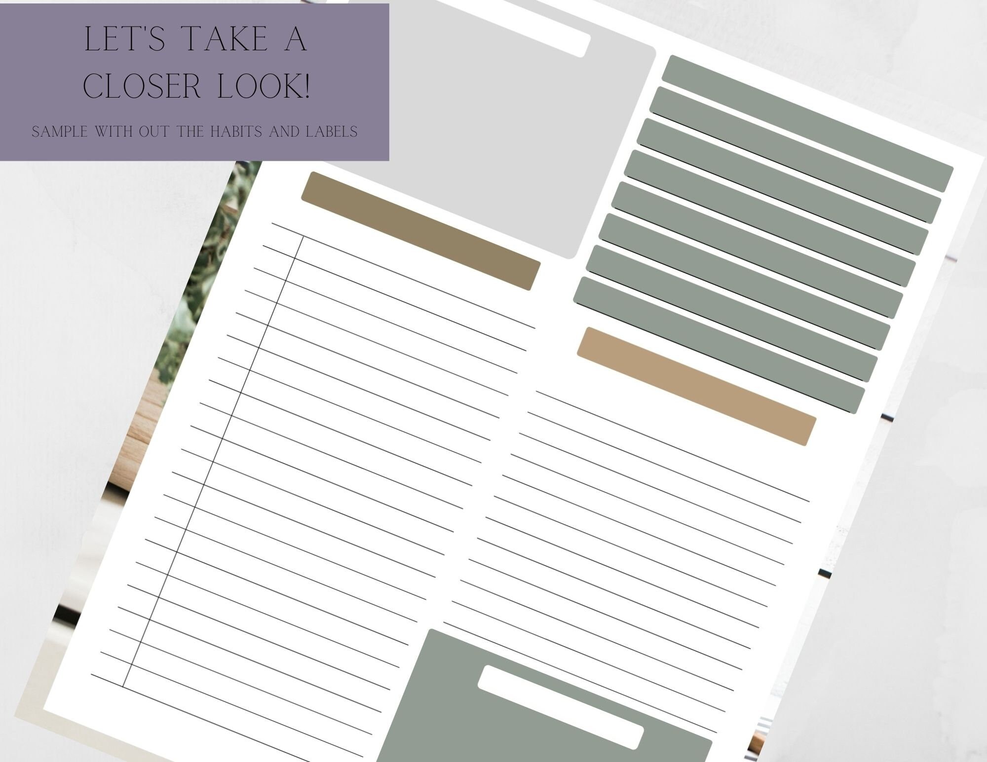Weekly Dashboard Lists and Habits Printable Planner Inserts ...