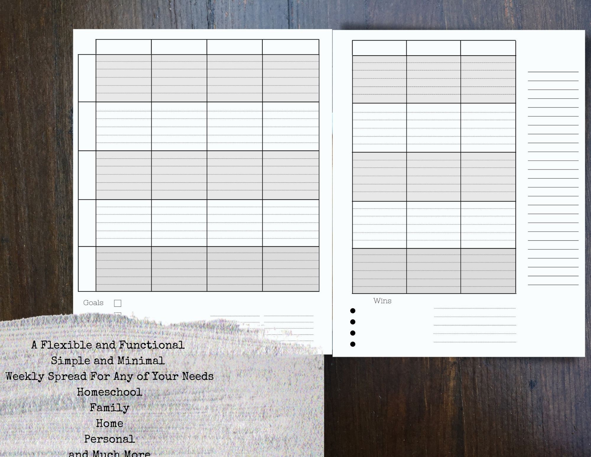 Undated Teacher Student Weekly Planner Printable - Homeschool Planner ...