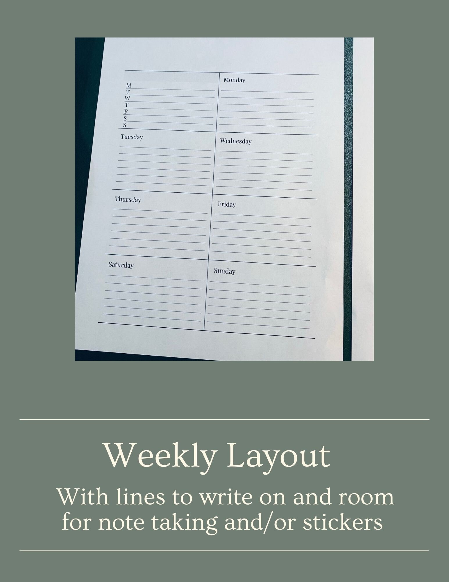 Weekly Dashboard Planner - Etsy