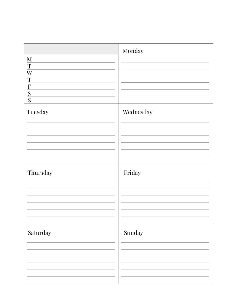Weekly Dashboard Planner - Etsy