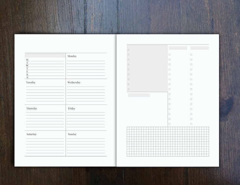 Weekly Dashboard Planner - Etsy