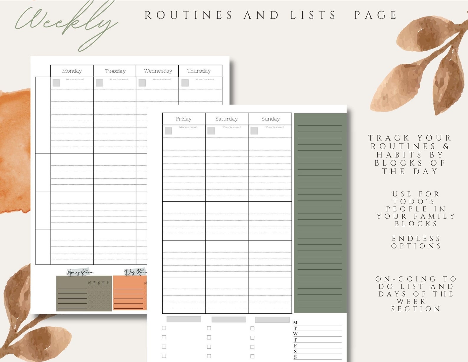 Monthly and Weekly Planner Bundle Everything You Need to Organize - Etsy
