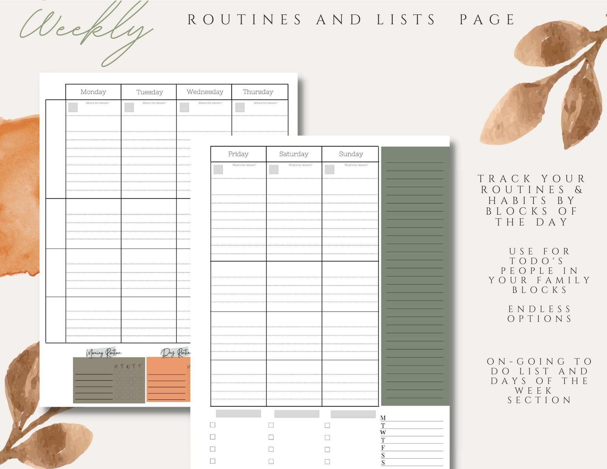 Monthly and Weekly Planner Bundle Everything You Need to Organize - Etsy