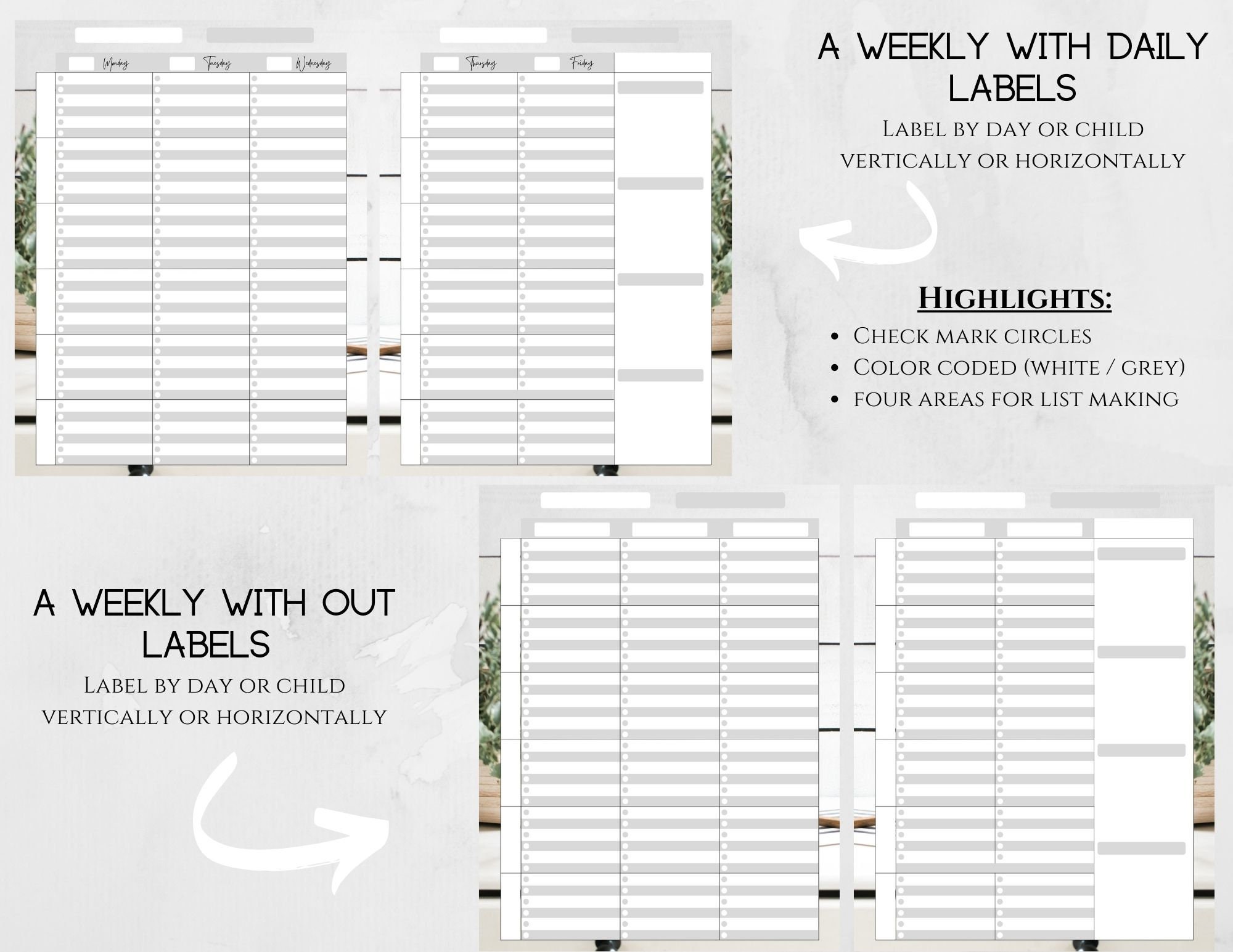 Homeschool Lesson Planner / Lesson Planner / Weekly Lesson Plan ...